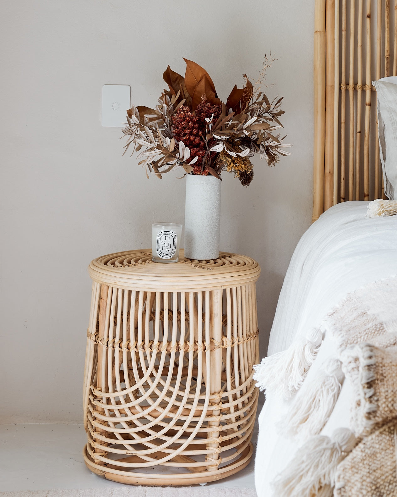Bingin Rattan Curved Design Side Table | Rattan Side Table | Spirit ...